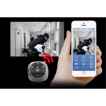 Judas numérique (caméra de porte) WiFi EQUES VEIU Pro, écran 7“ tactile ...