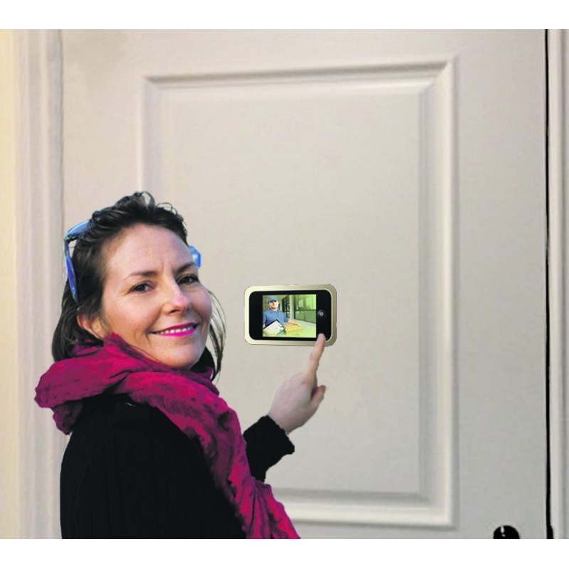 Judas numérique (caméra de porte) WiFi EQUES VEIU Pro, écran 7“ tactile ...